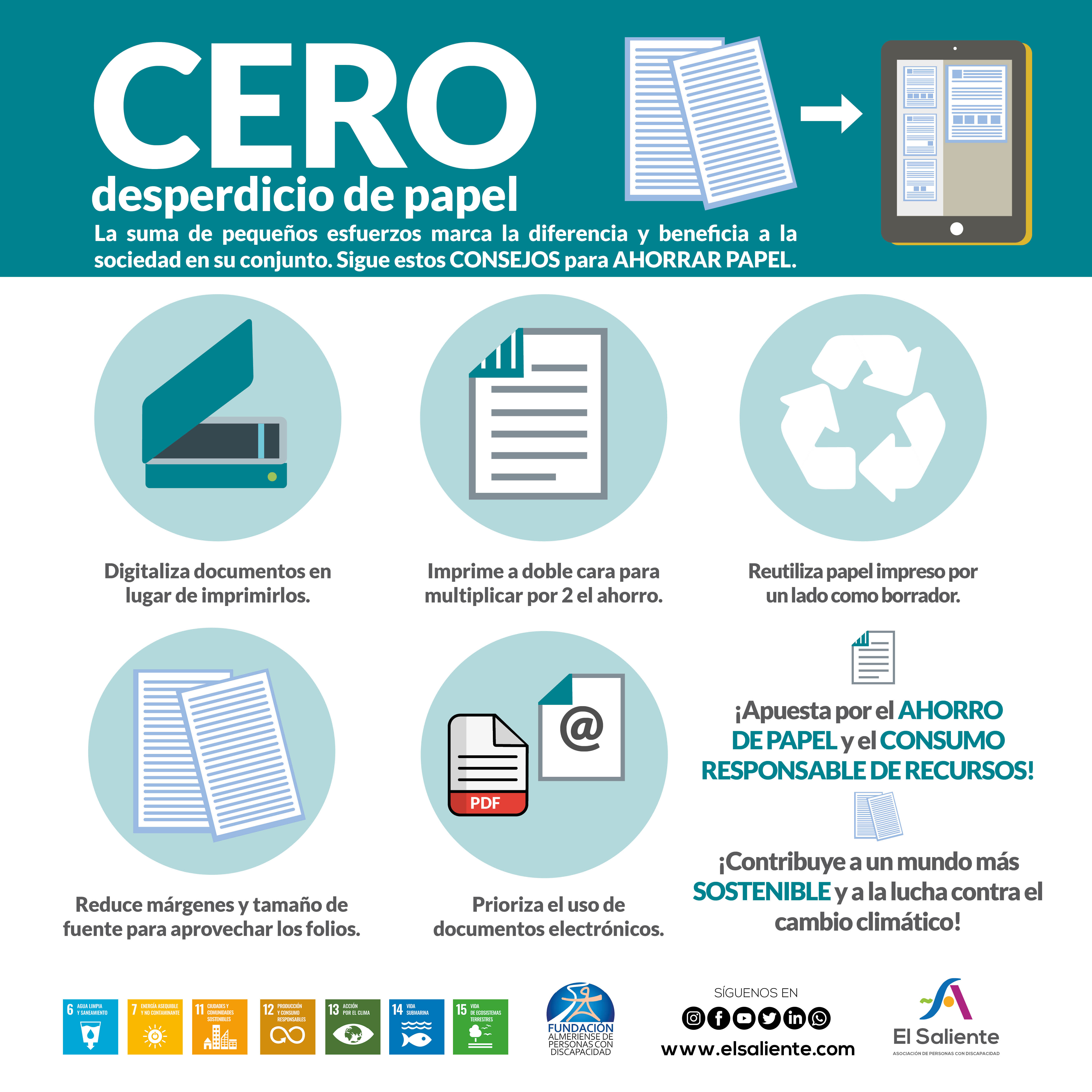 Campaña ahorro de papel - EL SALIENTE